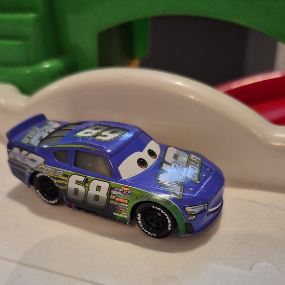 Mattel | Toys | Mattel Blue Race Car With Number 68 | Poshmark